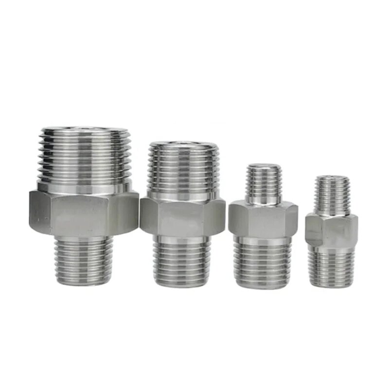 M5 M6 M8 M10 M12 M14 M16 M18 M20 M22 Метрическая наружная резьба 304 Шестигранный ниппель из нержавеющей стали Редуктор фитингов для труб высокого давления