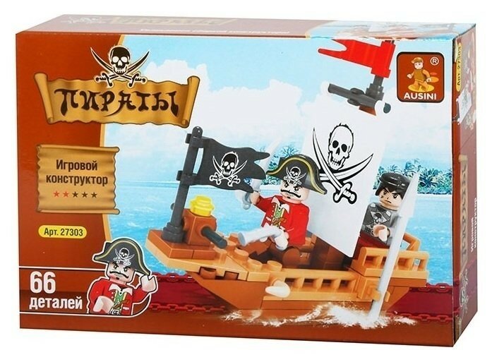 Конструктор Ausini Пиратский корабль, 66 дет. 27303