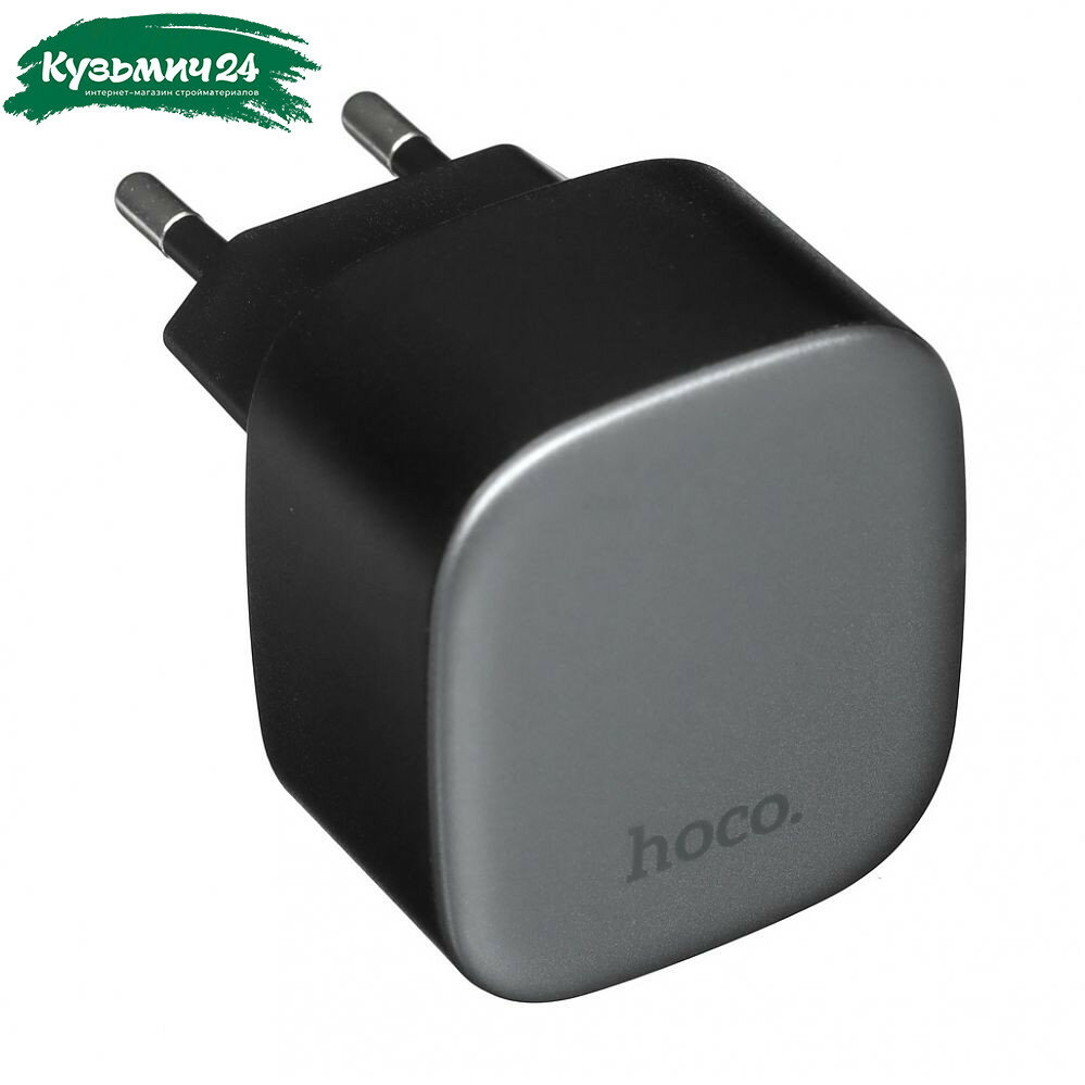 Блок зарядный Hoco CS32A, USB-Type-C, 3 А, 2 разъема, черный