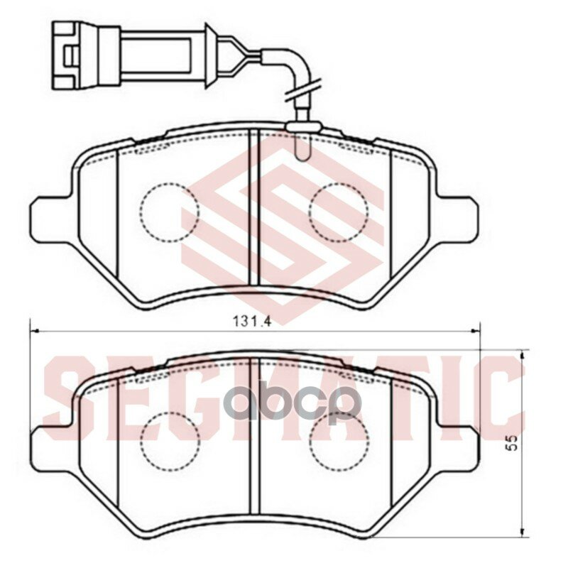 Колодки перед (с датчиком ) Chery Amulet/QQ/Tiggo all 06- SGBP2902 SEGMATIC/A133501080 A216GN3501080 A216GN3501080BA J423501.