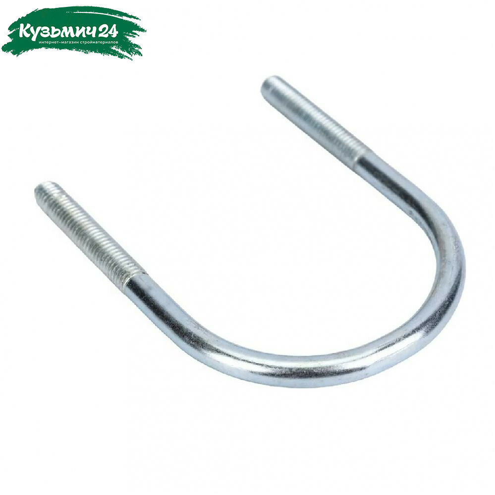 Скоба U-образная, оцинкованная сталь, для крепления, серебристый, 30 мм, 3/4", М6