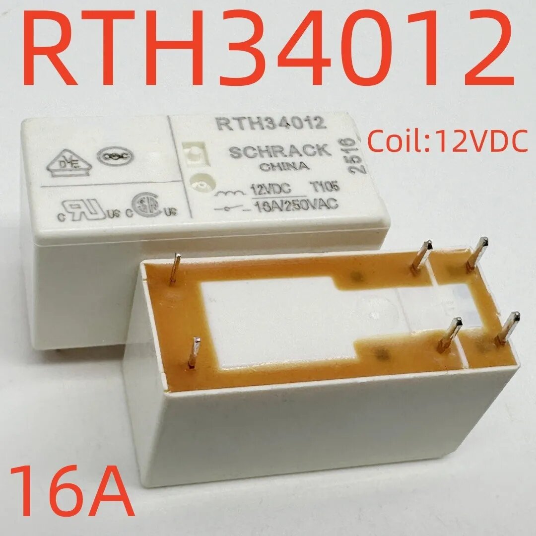 Реле RTH34012 12V, 16A, 6 контактов
