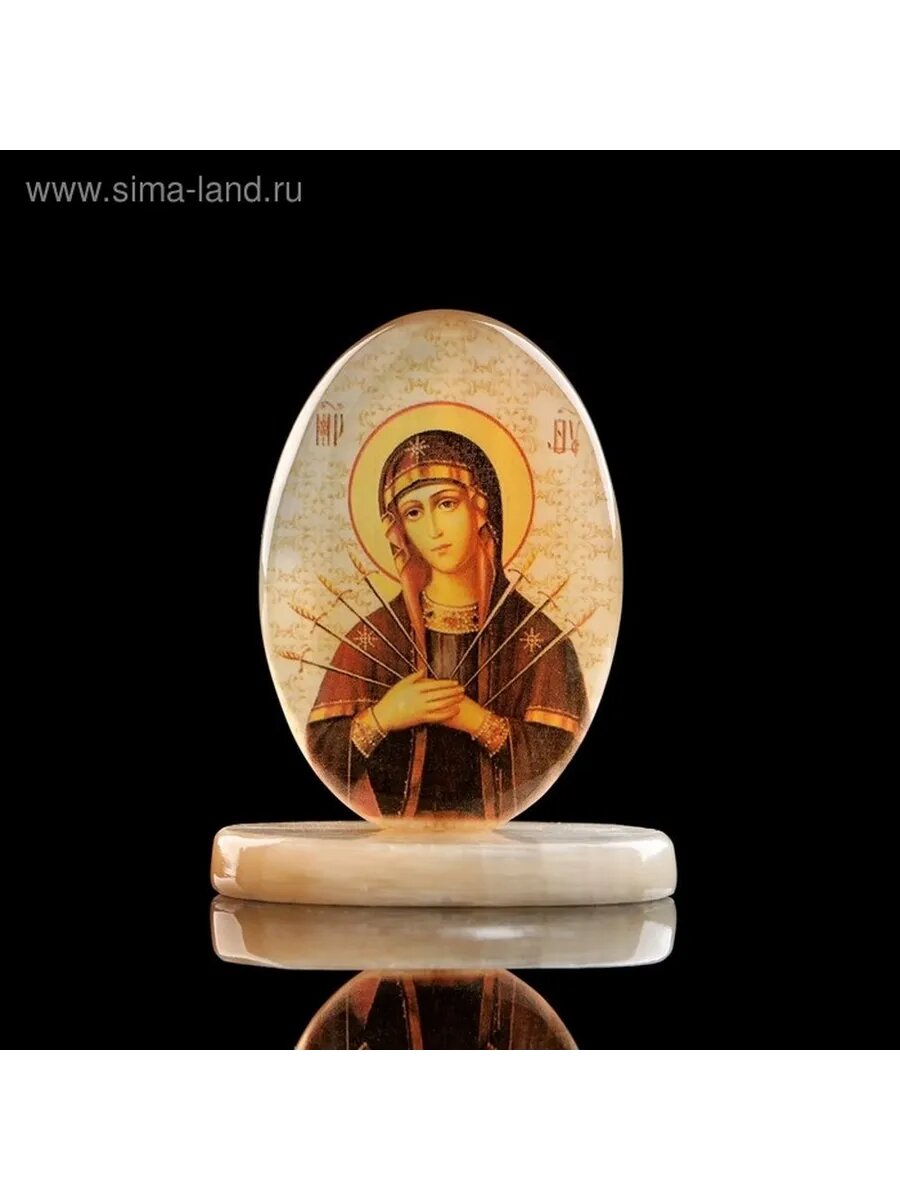 Икона с семистрельным изображением на подставке
