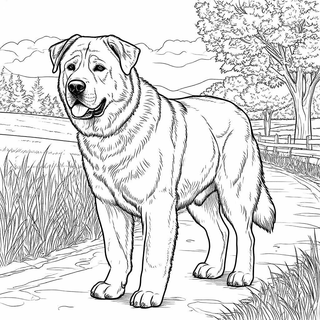 Набор детских раскрасок "Алабай", плотная бумага формата А4, 10 шт, от 1 года