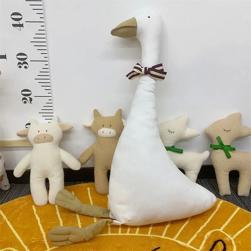Большой белый гусь, кукла, игрушка, детская успокаивающая кукла, подарок на день рождения, детская подушка для сна