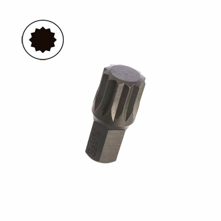 Бита SPLINE (12-ти гранная) М14 10мм короткая 30мм AIST 1323014M