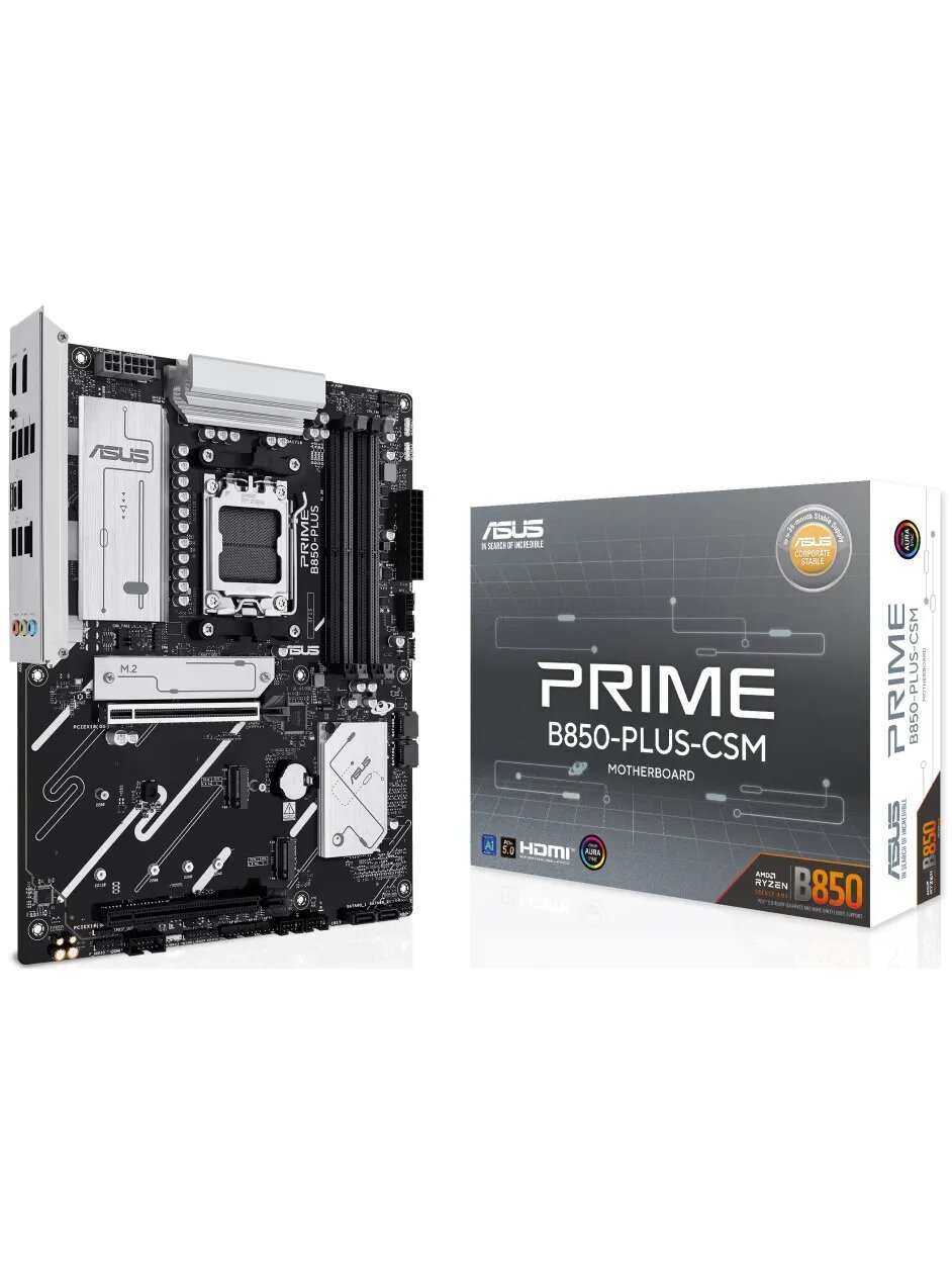 Материнская плата ASUS PRIME B850-PLUS-CSM ATX AM5 AMD B850 4xDDR5 (256ГБ)