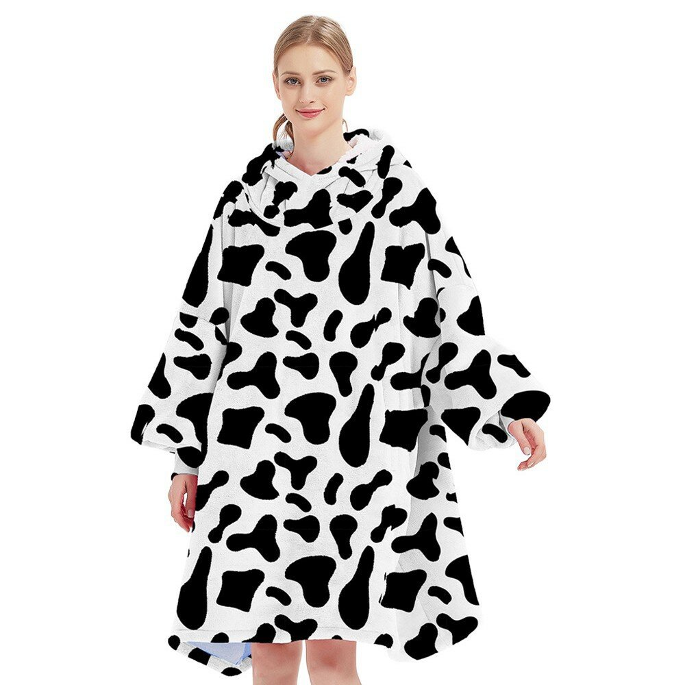 Плед флисовый с рукавами и капюшоном