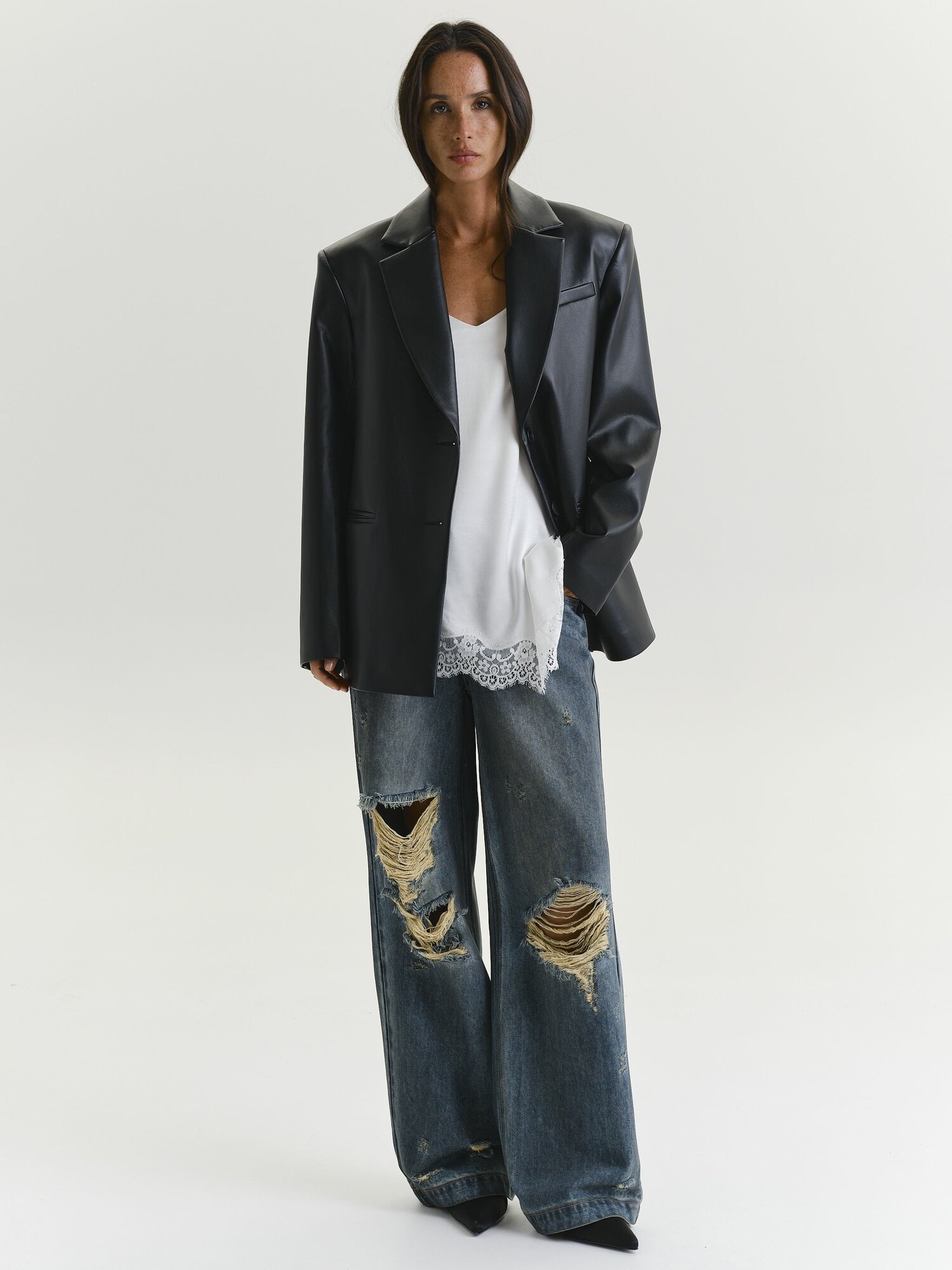 Джинсы багги 