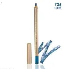 Карандаш-тени для глаз с блёстками № 736 тон "Синий" Miss Tais/ Карандаш для глаз гипоаллергенный косметический стойкий