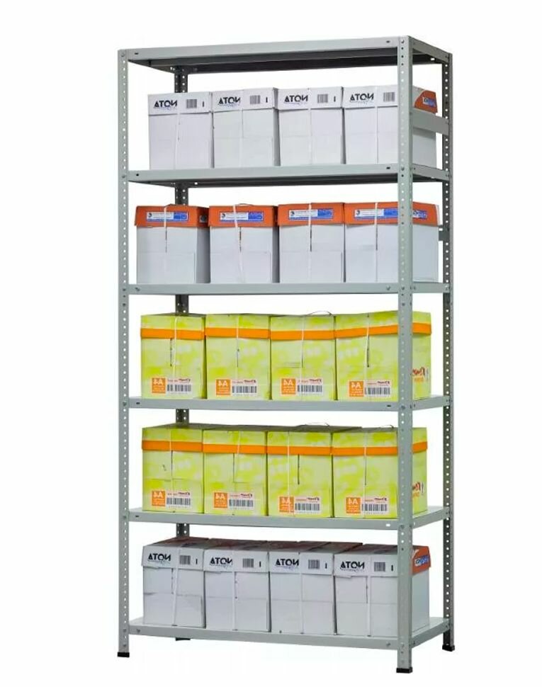 Усиленный стеллаж Практик 2750х700х400 6 полок (для квартиры, мастерской, мастерской, 150 кг на полку, 750 кг на секцию)