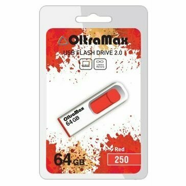 Флешка USB флеш карта OM-64GB-250-красный