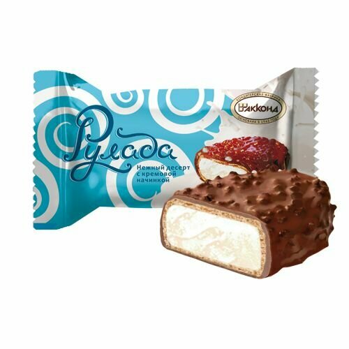 Конфеты десерт Рулада сливки-десерт, 1000 грамм, Акконд