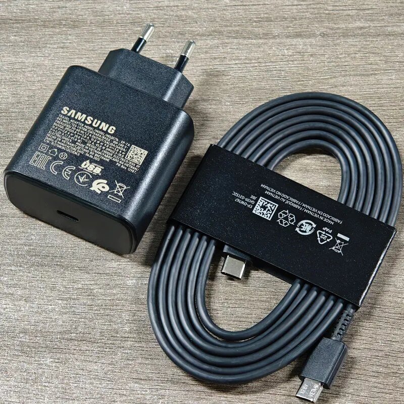 Для Samsung Z Flip Fold 7 6 5 4 3 2 A17 A56 A36 45 Вт Зарядное устройство Супер Black-Add 1.8M Cable