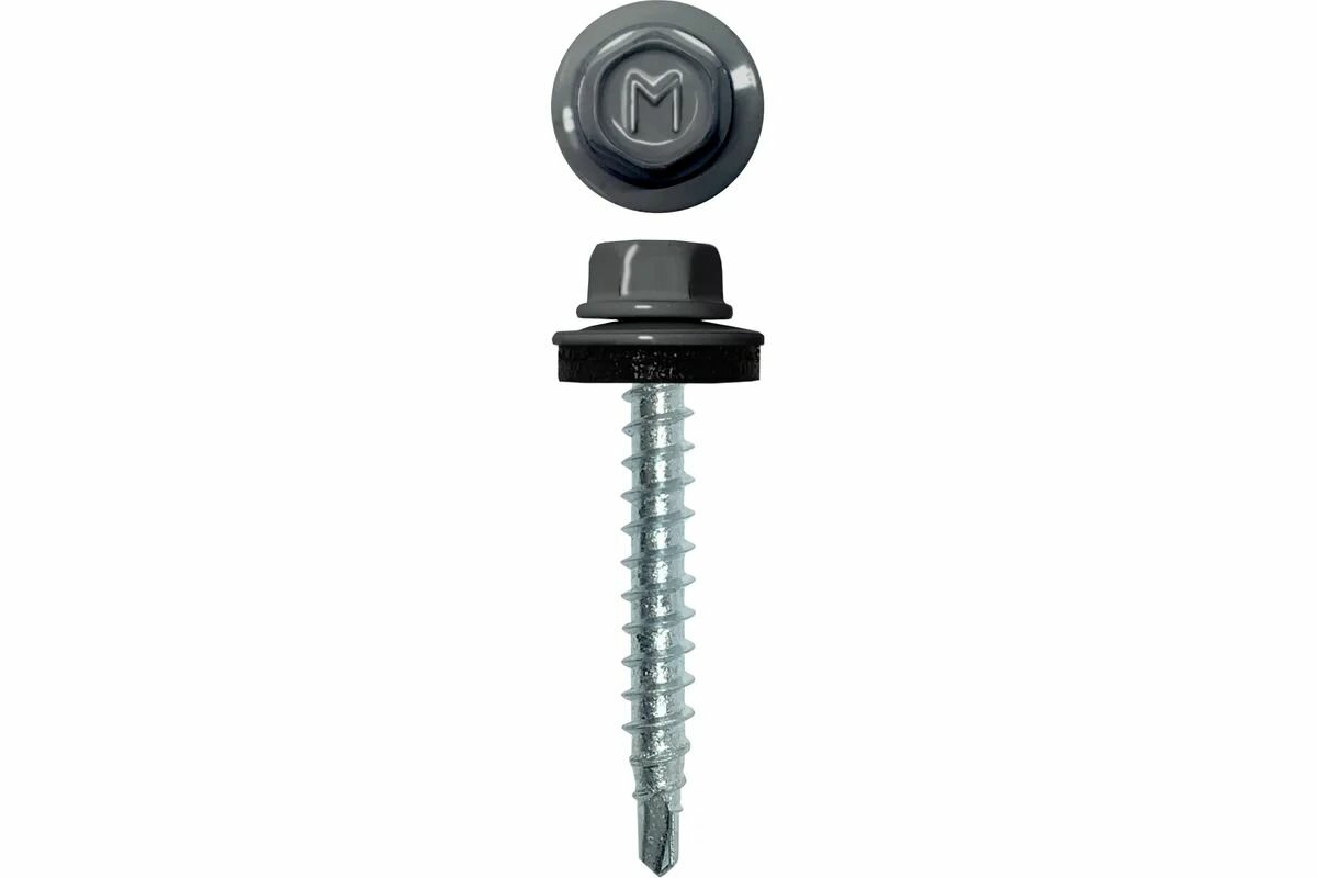 Саморез 4,8х35 RAL 7024 мокрый асфальт кровельный сверло №1 250 шт, 1 уп.