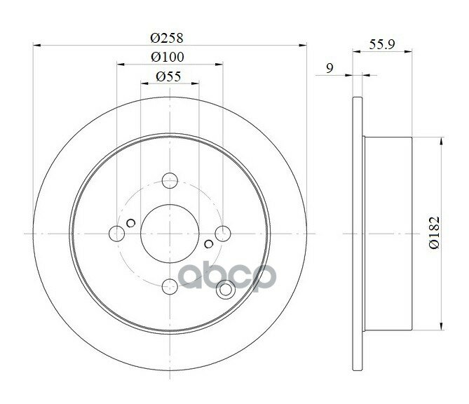 Диск тормозной задн. TOYOTA Corolla 2002-2007 S&K арт. SKBD1092