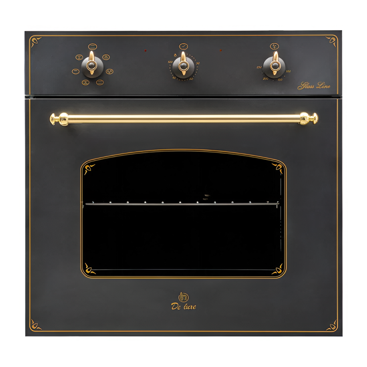 Духовой шкаф Electronicsdeluxe De luxe 6006.03, черный, электрический, мощность 2.2кВт, 58л, конвекция гриль, 6 программ