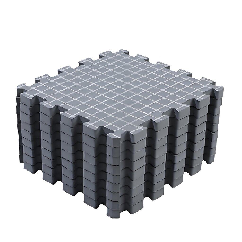 9 листов фиксированной клетчатой шерстяной плетеной доски для сращивания пенопласта-серый