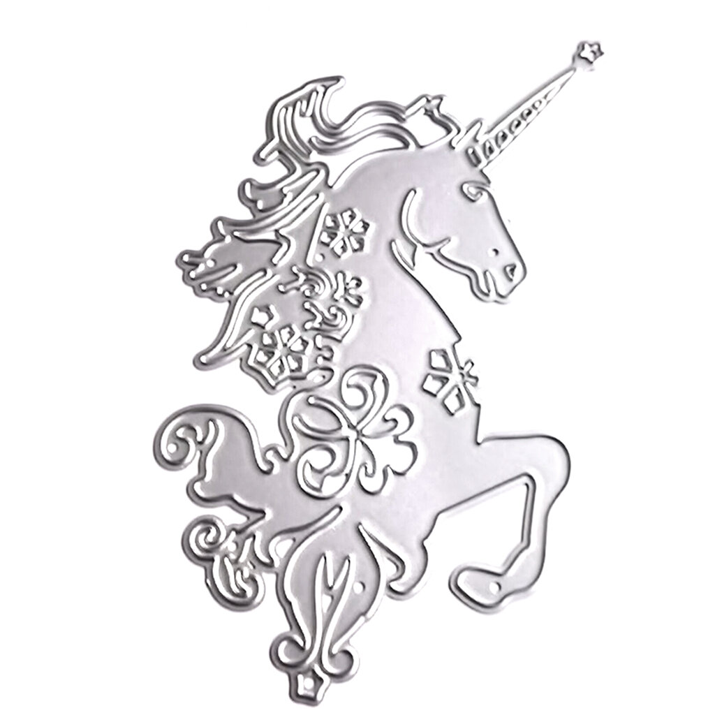 Трафарет для Вырезания Единорога Лошади для Творчества из Бумаги, Шаблон для Вырезания Открыток для Скрапбукинга "Сделай сам", Украшение дома