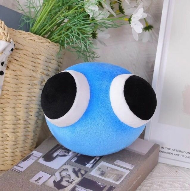 Плюшевые игрушки "Радужные друзья", интерактивные, текстиль, цвет синий, 7 шт.