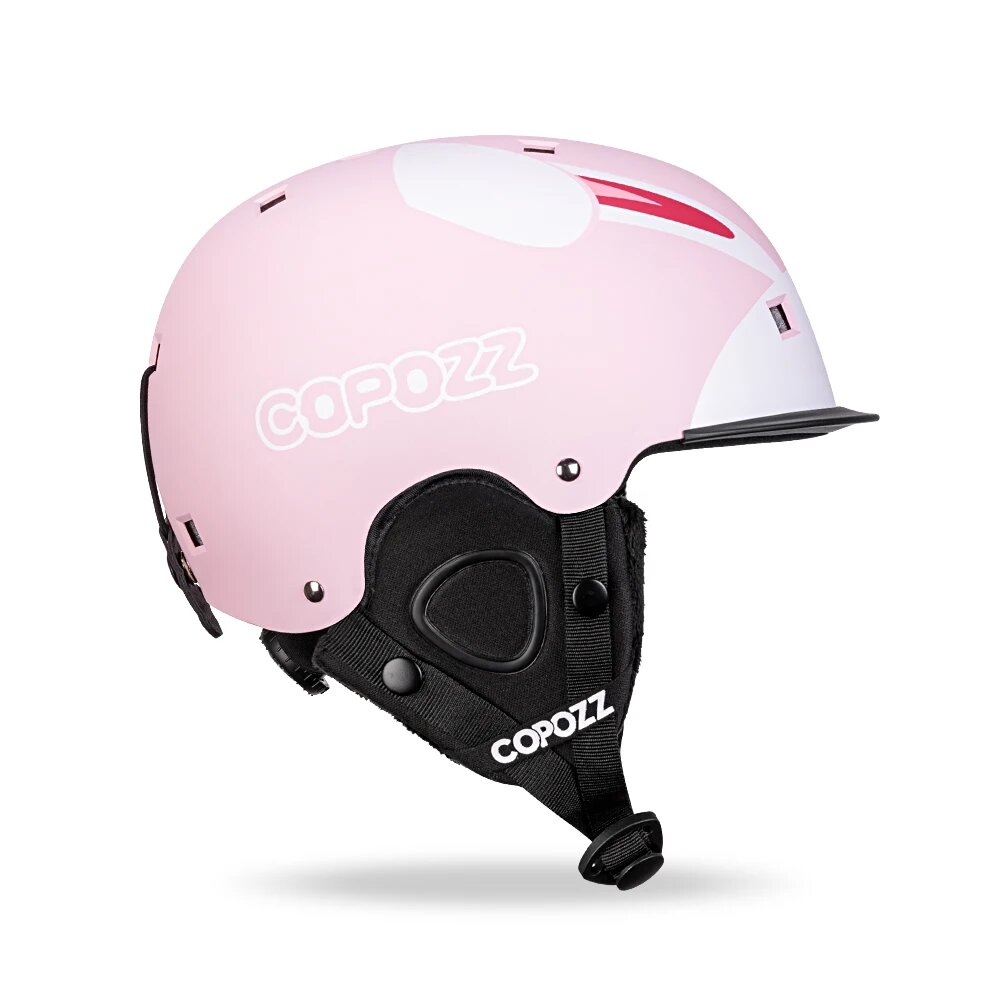 COPOZZ Детский лыжный шлем Cartoon ABS+EPS FOAM Розовый, М, Rabbit