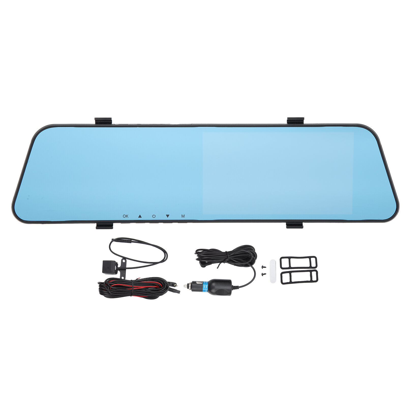 5.5in Car DVR Camera Dash Cam Video Recorder Dual Lens 1080P Full HD Touch Large Screen Motion Detection Rearview Recorder No Memory Card