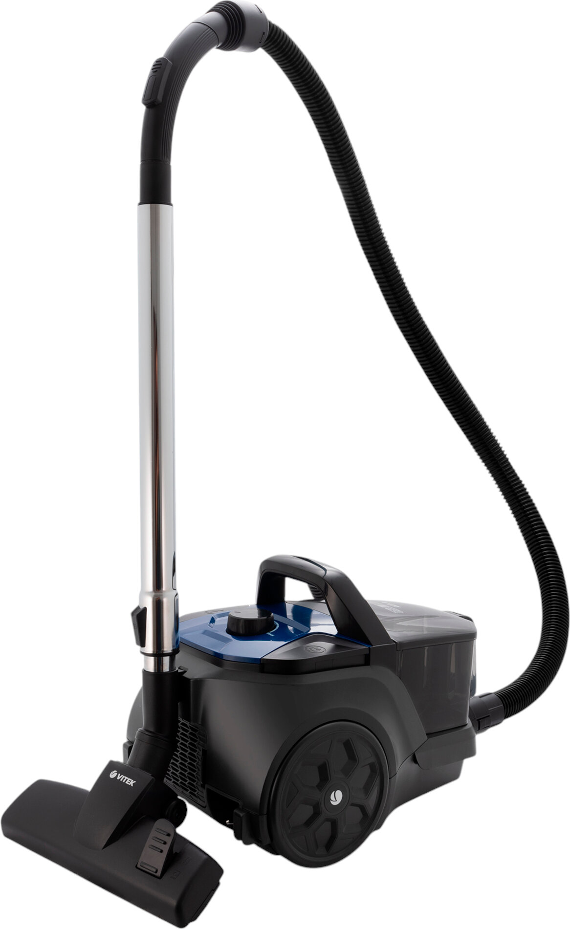 Вертикальный пылесос Vitek VT-1829, 1800Вт, 3.5л, HEPA-фильтр, телескопическая труба, синий