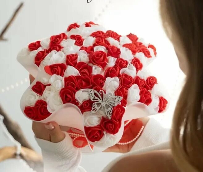 Светильник букет красный