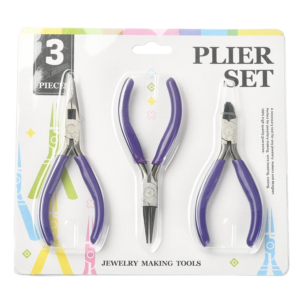 3 шт. 4,5-дюймовые плоскогубцы с игольчатыми носами, бокорезы, ювелирные плоскогубцы, кусачки, круглогубцы, набор инструментов для изготовления ювелирных изделий