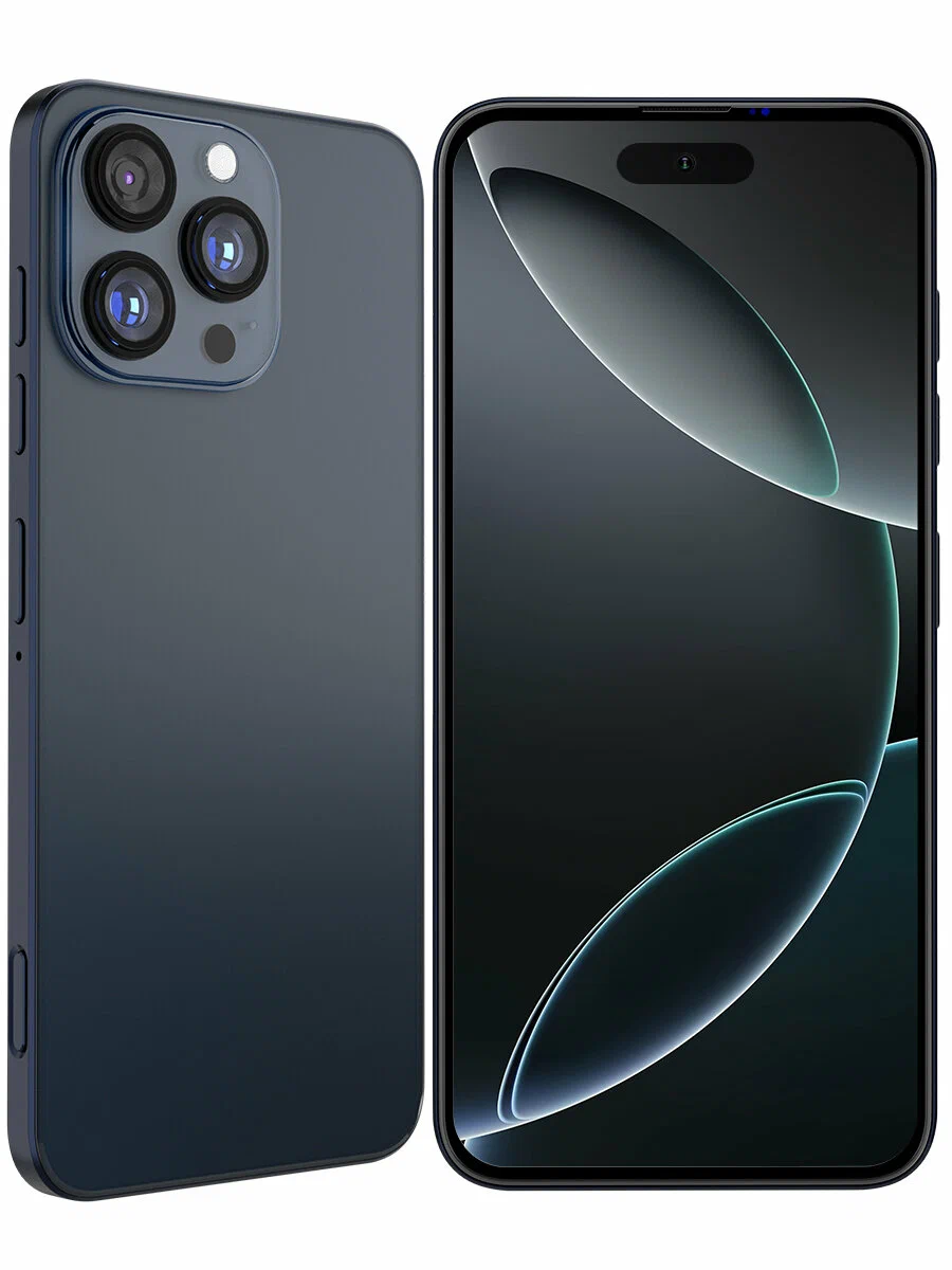 Смартфон W&O A16 Pro Max, IPS, 12ГБ, 512ГБ, 7000мАч, 12/25 МП, черный