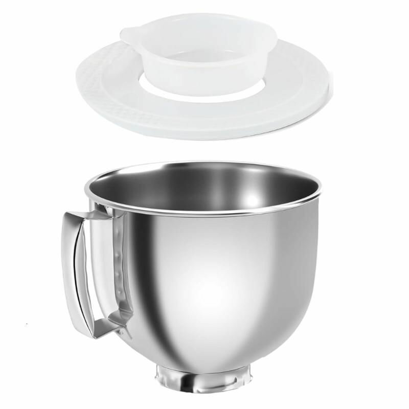 Чаша для смешивания лапши с наклонной головкой и вертикальной крышкой чаши миксера подходит Kitchenaid 5QT