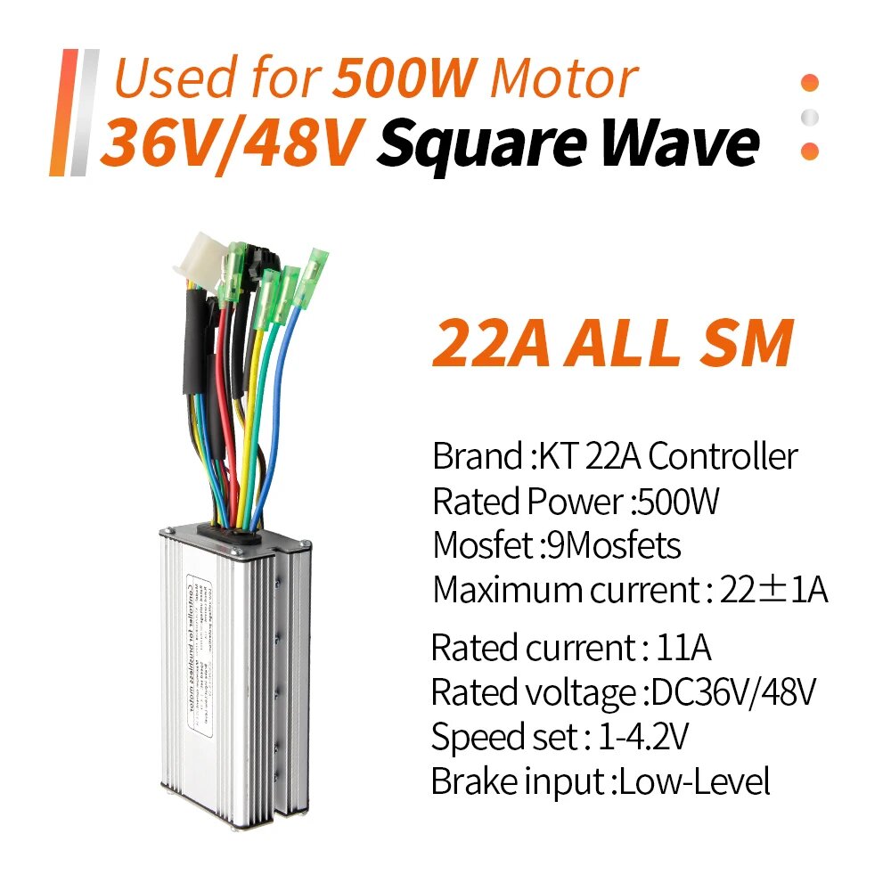 Контроллер KT 22A 36/48V 500W Square Wave