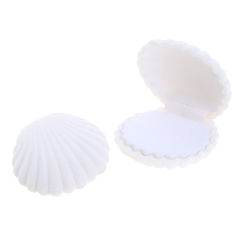 Шкатулка Для Драгоценностей в Виде Ракушки-Белая