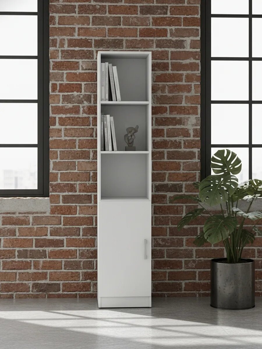 Шкаф пенал FRESTER распашной в спальню и прихожую с полками, от производителя