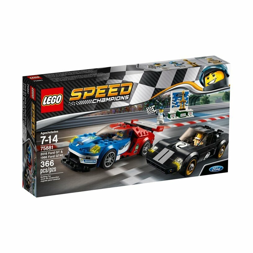 LEGO Super Racing Collection 2016 Ford GT 1966 Ford GT40 Конструкторы 366 шт 75881 — фото 1