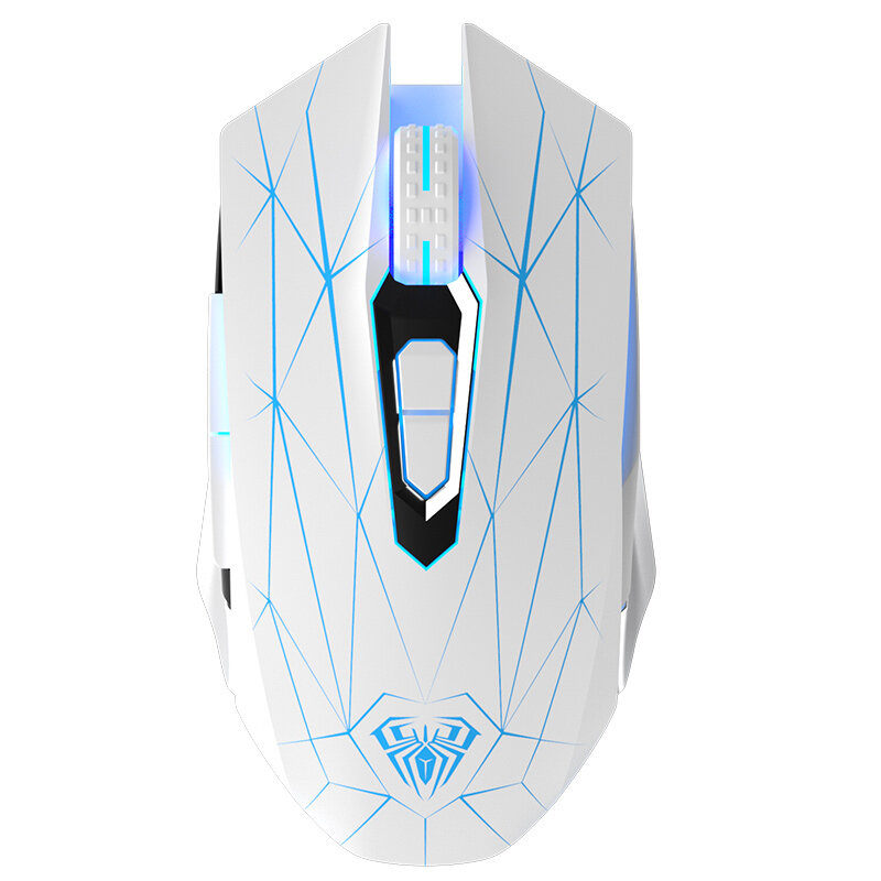 Игровая мышь AULA S50 Crackle Edition проводная, белая, точное позиционирование