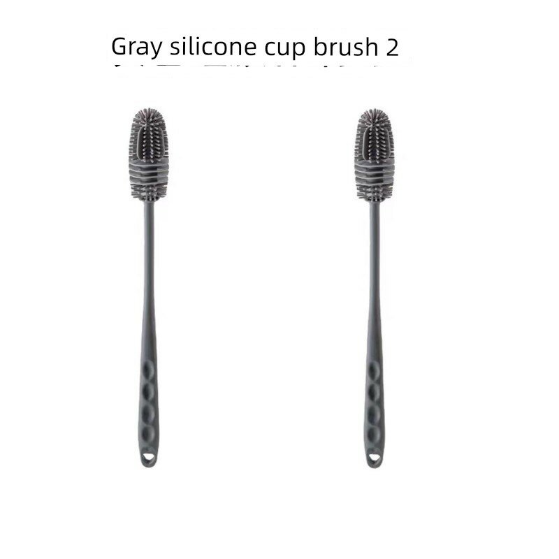 Силиконовая щетка для мытья посуды, вращающаяся щетка для чашек, щетка для детских бутылочек с длинной ручкой, жесткая