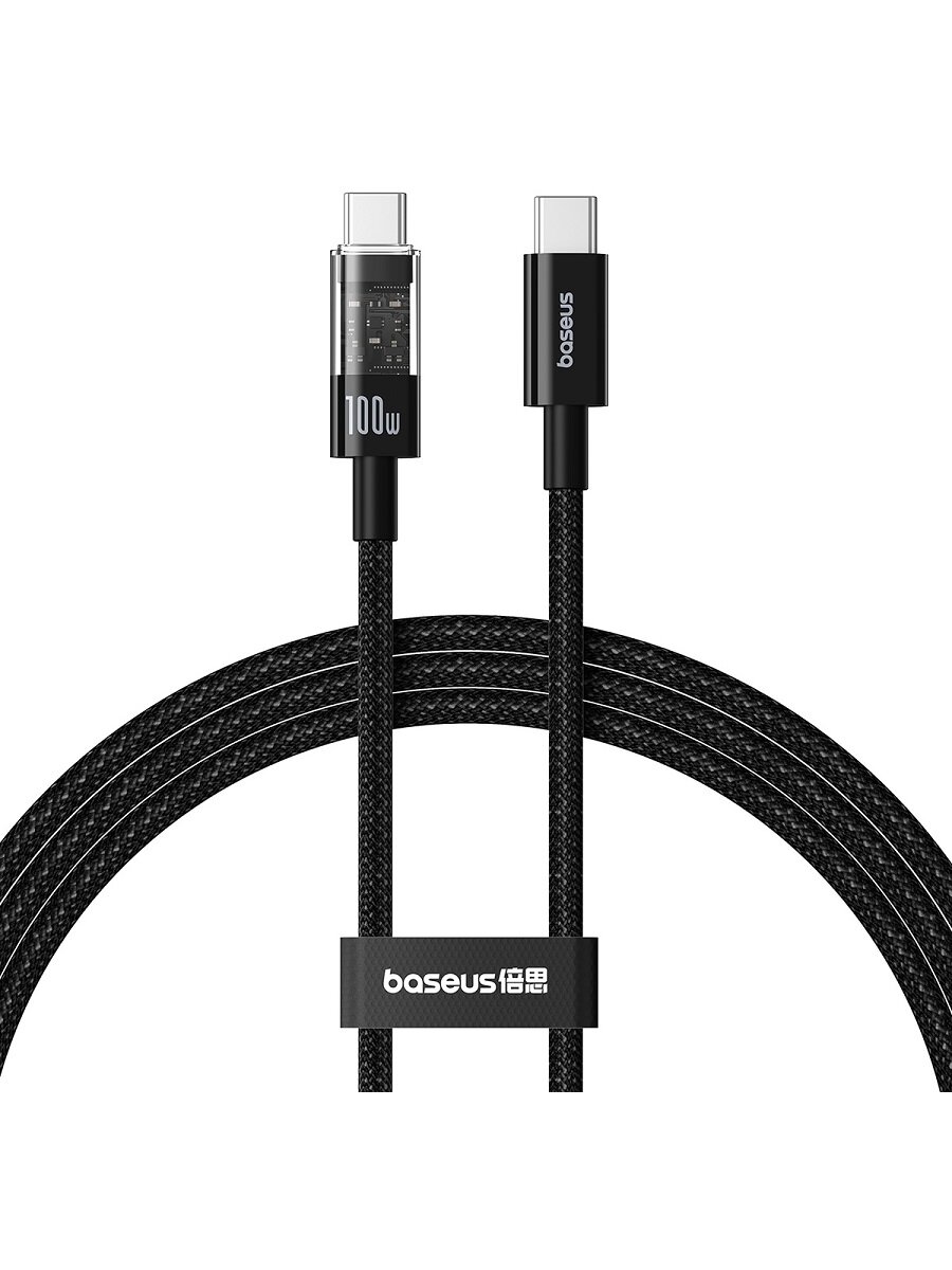 Кабель Baseus Gem Fast-Charging Data Cable USB-C to USB-C 100W 1m Cluster Black (P10373000111-00)