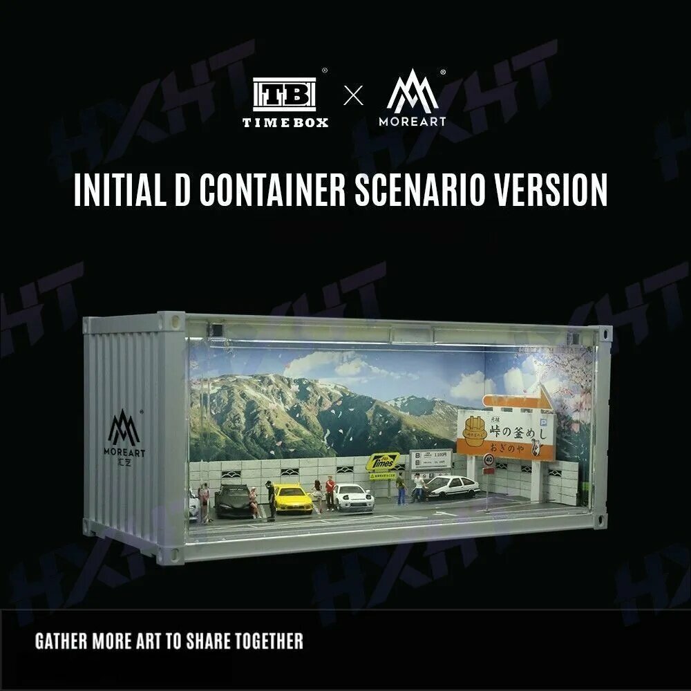 TimeBox & MoreArt Initial D: Контейнерная Световая Сцена, модель Коллекционная Экспозиционная Фигурка
