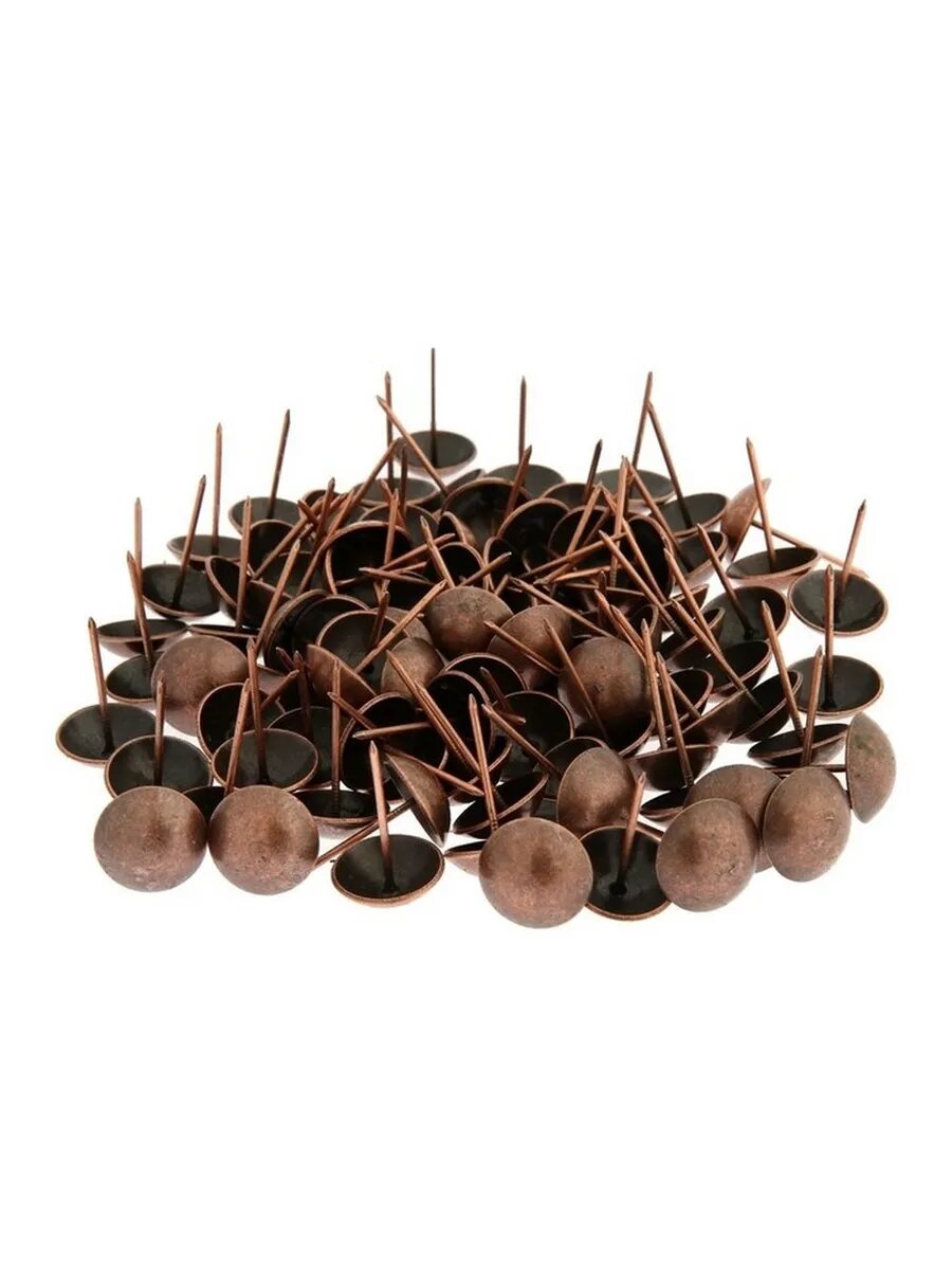 Медные декоративные гвозди для интерьера 25х39 мм, 100 шт