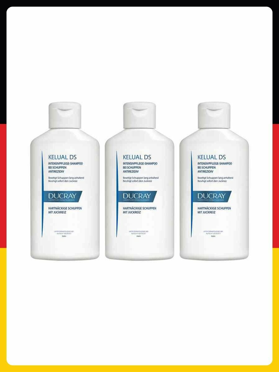 Шампунь для волос Ducray Kelual Ds против перхоти (3 x 100 мл)