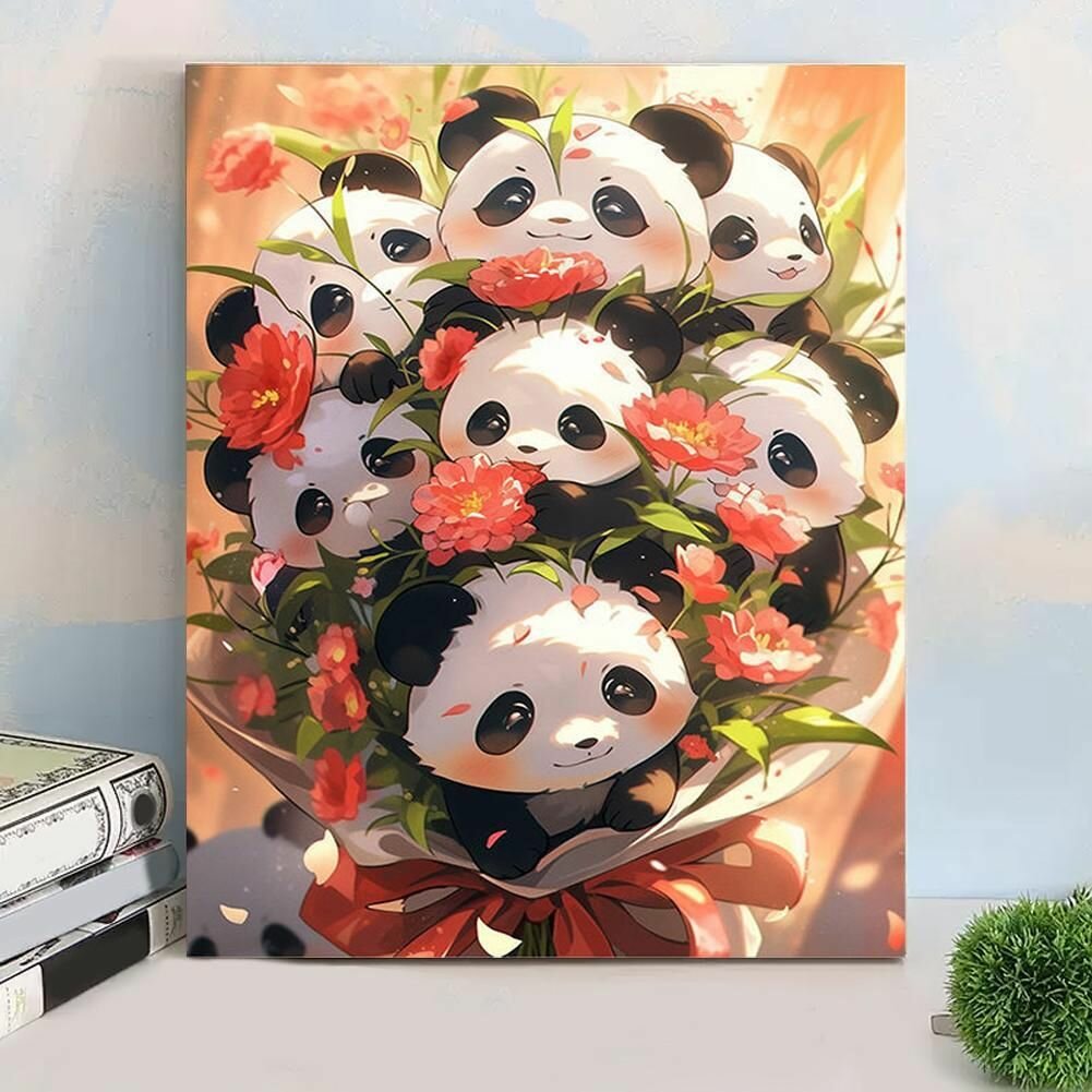 Детская цифровая живопись маслом, панда/детская книжка-раскраска