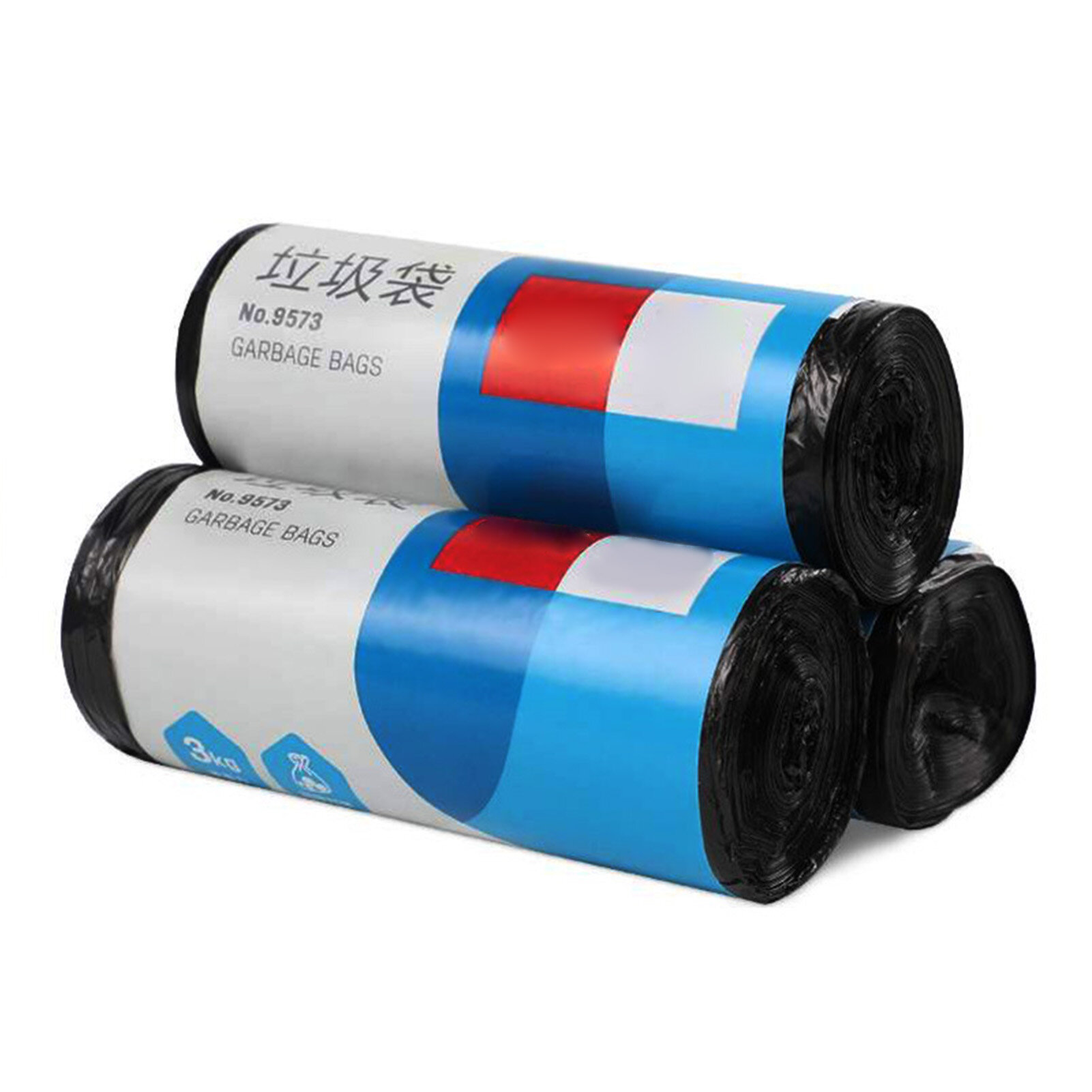 Пластиковые мусорные пакеты, многоцелевые мусорные пакеты, утолщенные, устойчивые к разрывам мусорные пакеты для домашнего офиса, кухонные полотенца, дизайн, черный