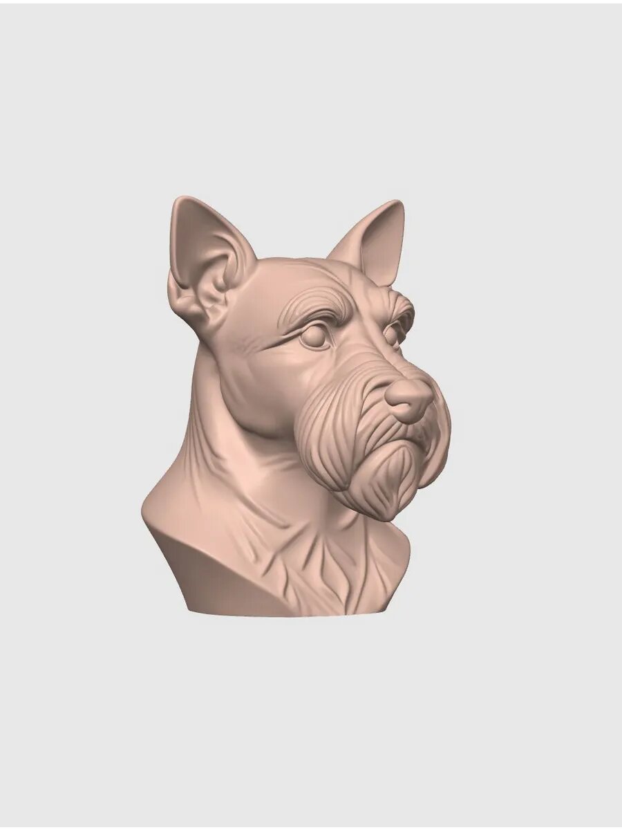 Ростовая статуэтка собаки-Миниатюрный шнауцер (10см, бежевый)