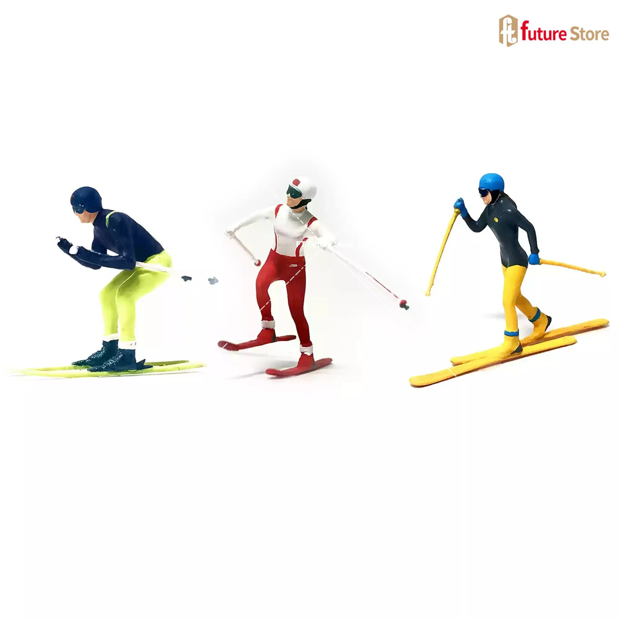 Миниатюра лыжника MAK 1/64 Painted 3pcs set3, 1 87