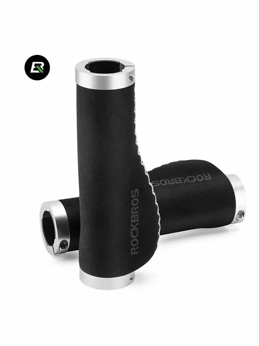 Грипсы для велосипеда с опорой для рук ROCKBROS ЭКОкожа / Грипсы велосипедные