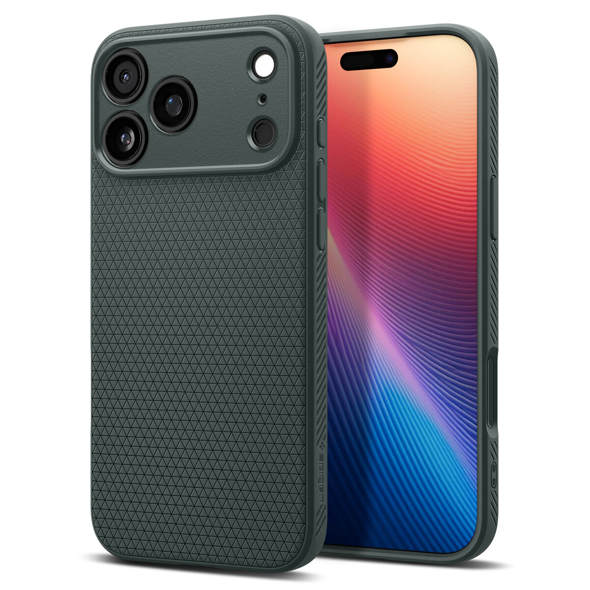 Крепкий защитный чехол Spigen Liquid Air для iPhone 17 Pro Green
