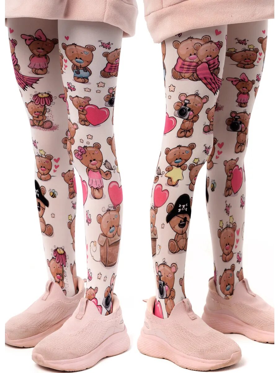 Колготки TTights, 50 den, размер 8-10 лет, синий, черный, коричневый, бежевый, белый — фото 1