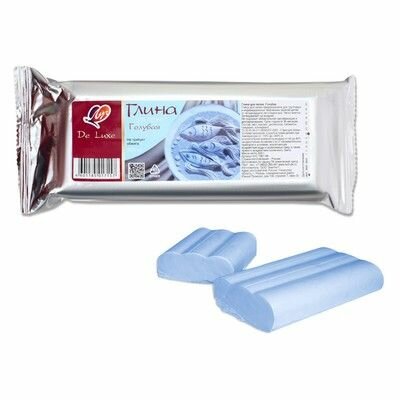 Глина для лепки Луч. De Luxe, 500 г, не требует обжига, голубая