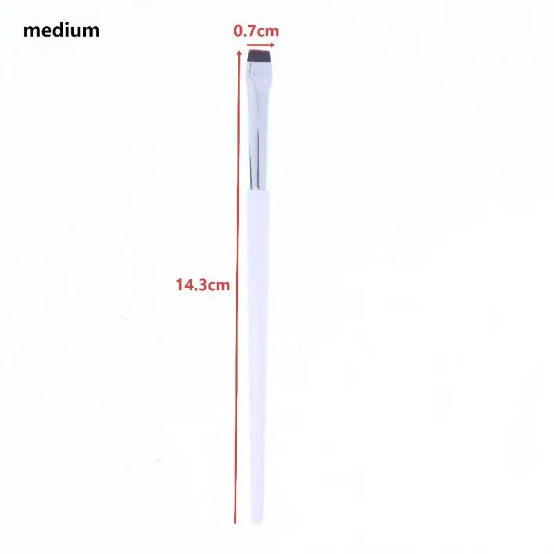 Кисть для макияжа, 14.3см, ширина 0.7см, цвет Mediun White